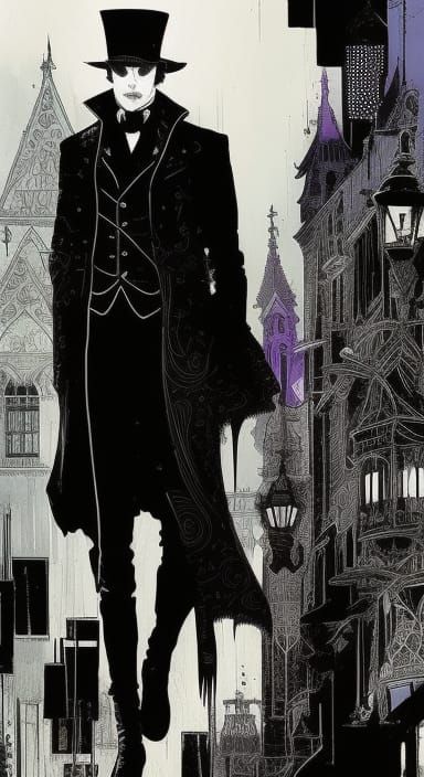 Stylish Vampire gentleman in Victorian outfit - AI Generated Artwork ...