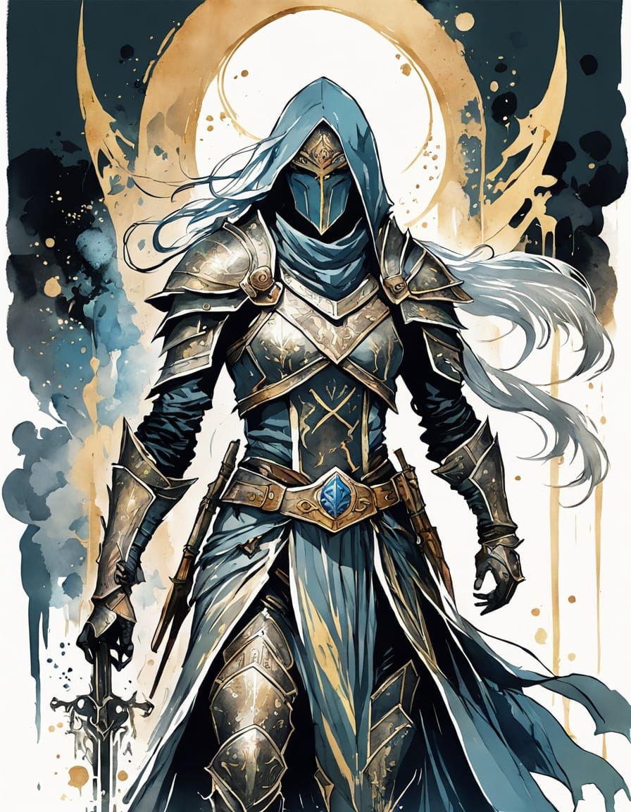 Fantasy female paladin - Fierce Fantasy Paladin in Lodoss Wa...