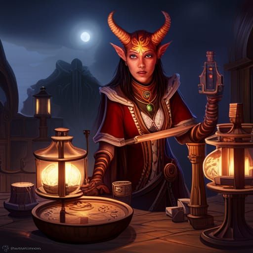 Tiefling Merchant Haggling A Price - AI Generated Artwork - NightCafe ...