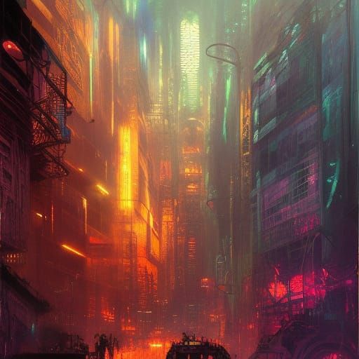 Cyberpunk Hell 2 - AI Generated Artwork - NightCafe Creator