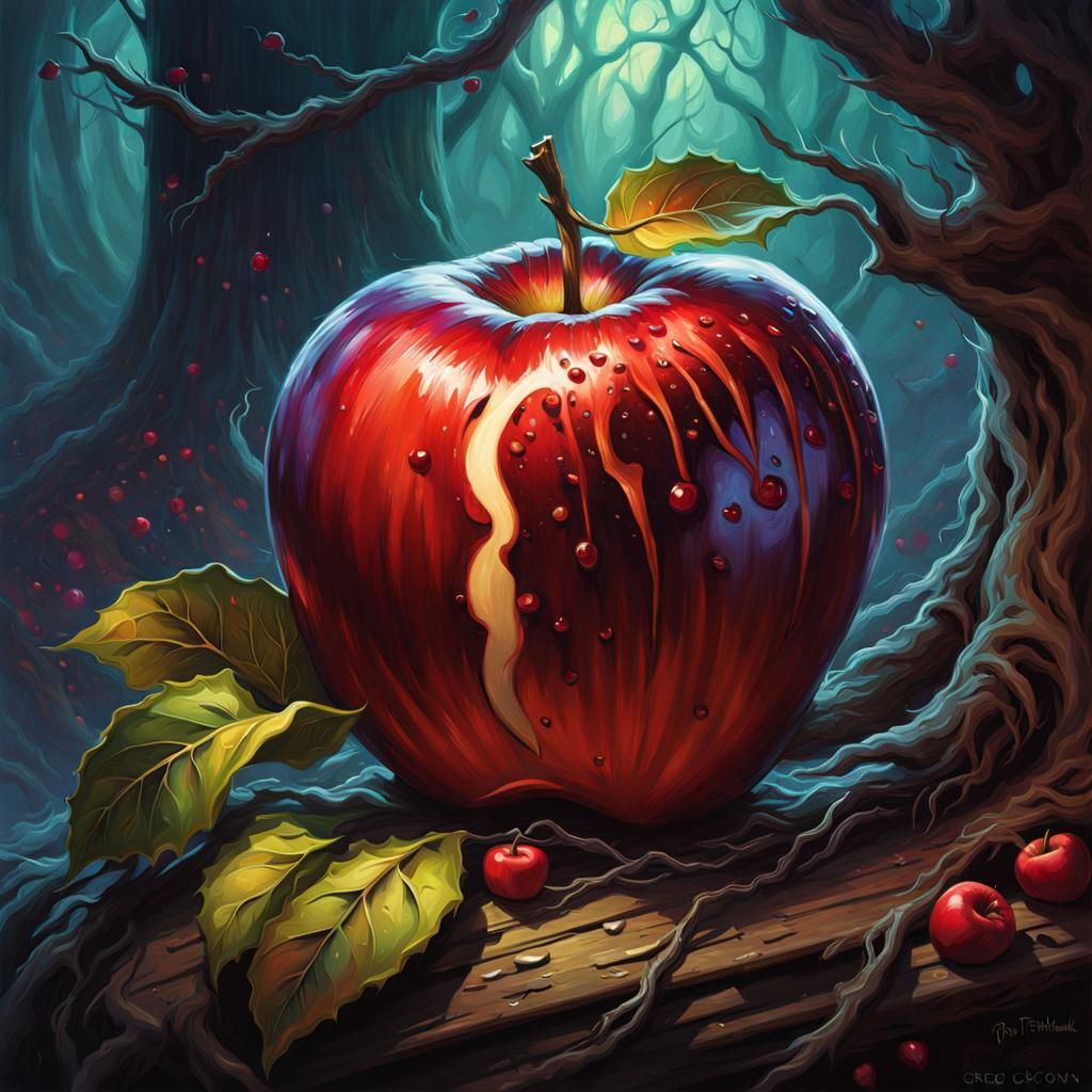Poisoned Apple - AI Generated Artwork - NightCafe Creator