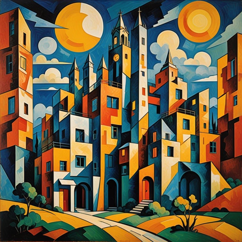 Surreal Cubist Masterpiece: The Midnight Train to ... - AI Art