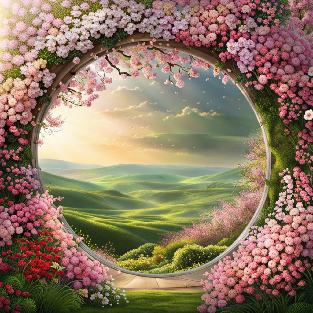 Floral vortex - AI Generated Artwork - NightCafe Creator