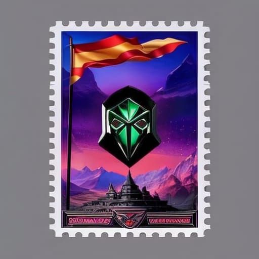 Danger Doom stamp. - AI Generated Artwork - NightCafe Creator