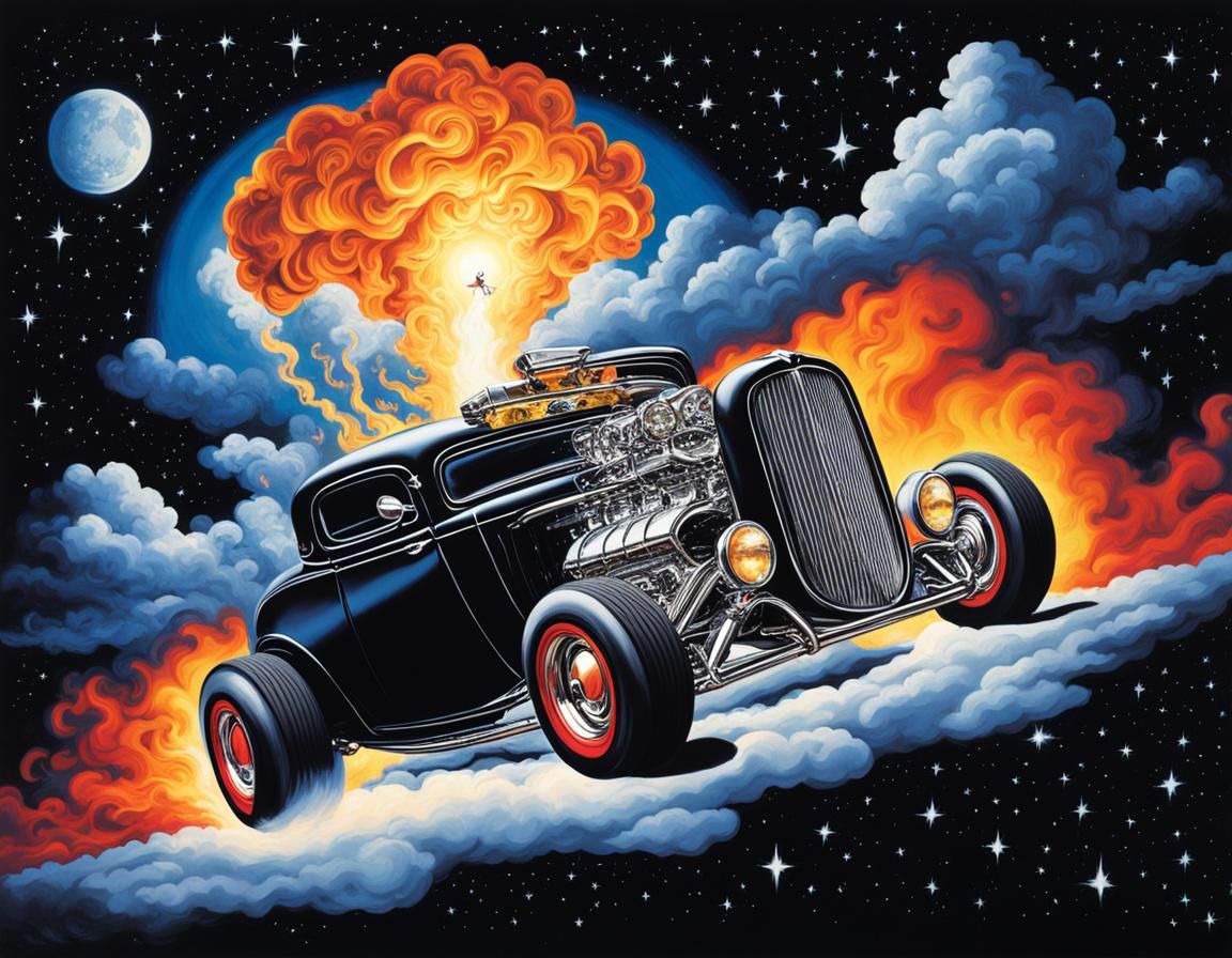 Hot Rod Heaven …. ☁️🔥🌎 - AI Generated Artwork - NightCafe Creator