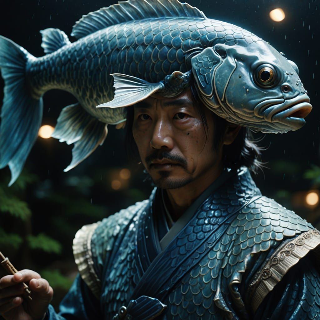 Hyperrealistic Japanese Ningyo Film Still - AI Art