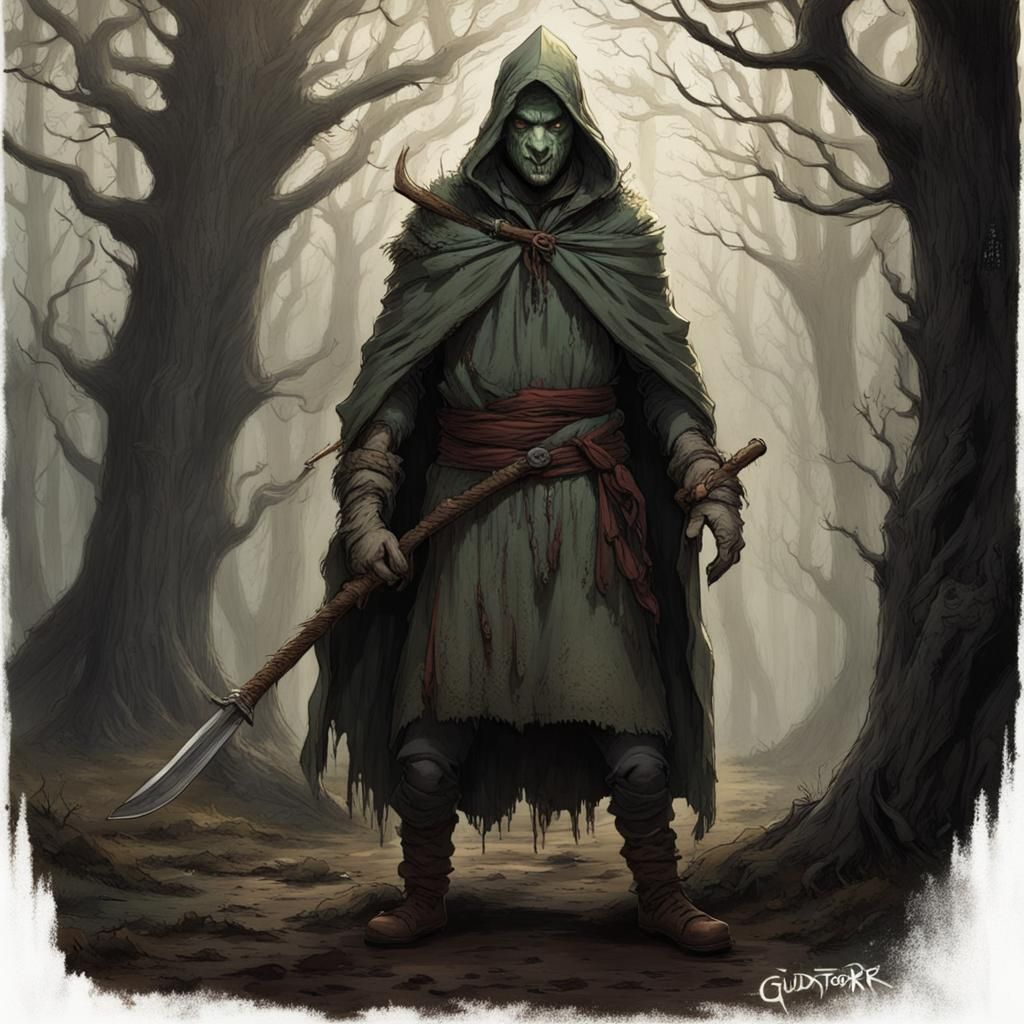 Horror series Slasher Connor Rijkers in The Druid outfit Victorian ...