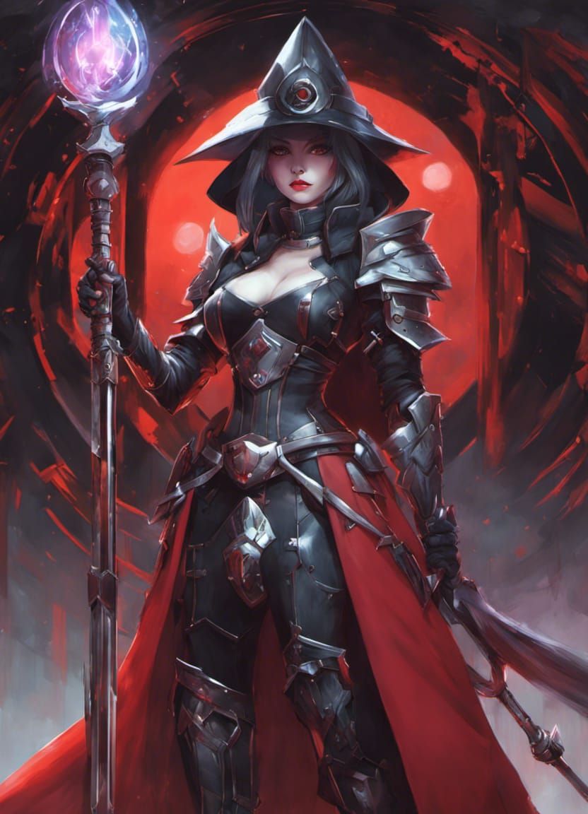 Red Inquisitor Witch - AI Generated Artwork - NightCafe Creator