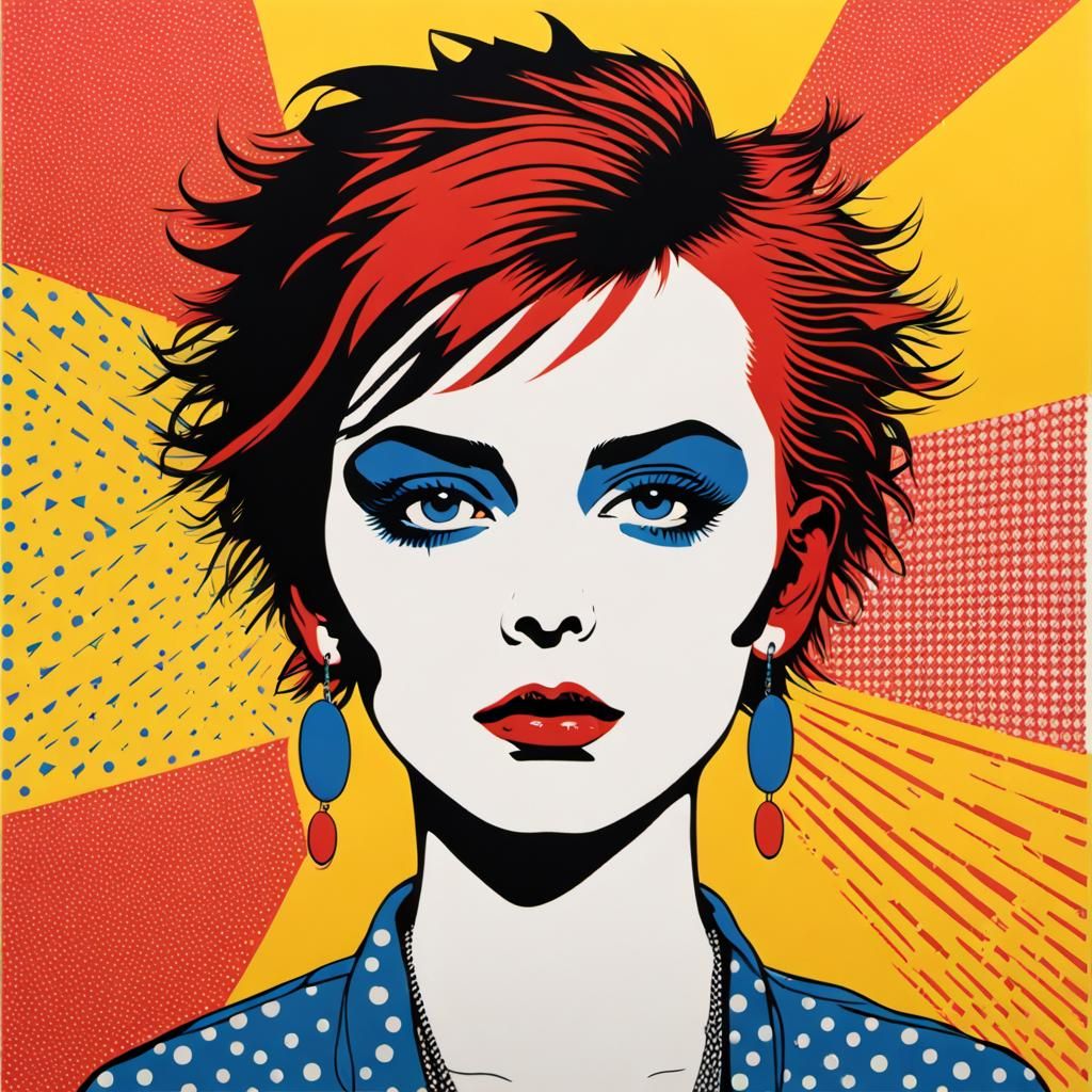 Punk Rock Portrait in Pop Art Echoes - AI Generated Artwork - NightCafe ...