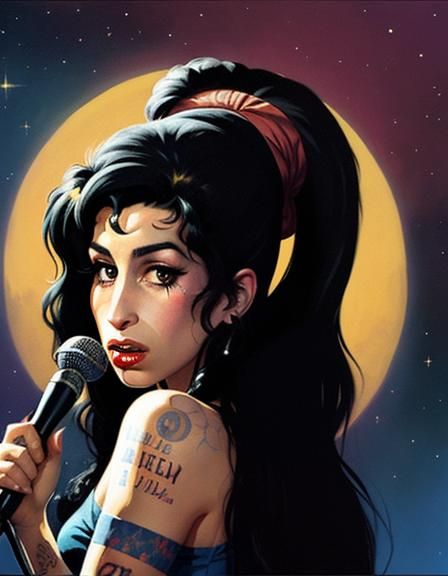 Amy Winehouse - AI Generated Artwork - NightCafe Creator