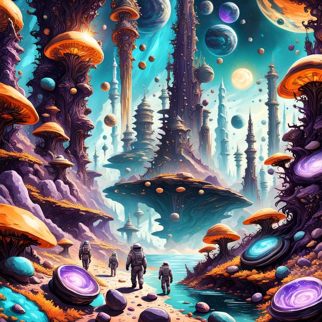 Exploring alien magic - AI Generated Artwork - NightCafe Creator