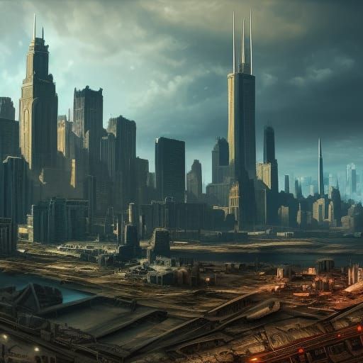 Post apocalyptic chicago : r/nightcafe