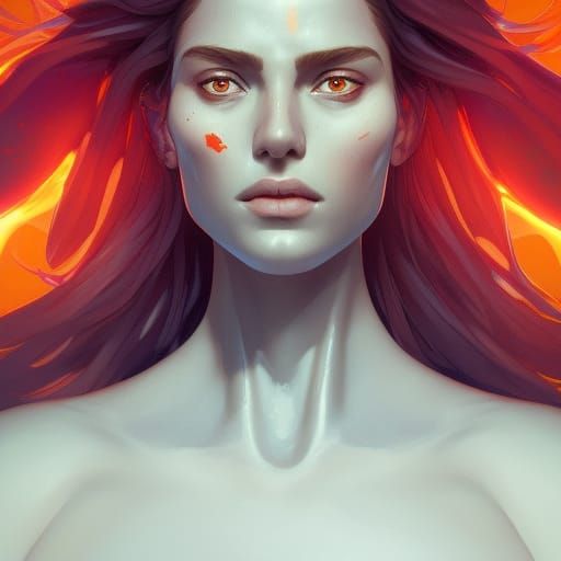 lava as a lava woman - AI Generated Artwork - NightCafe Creator