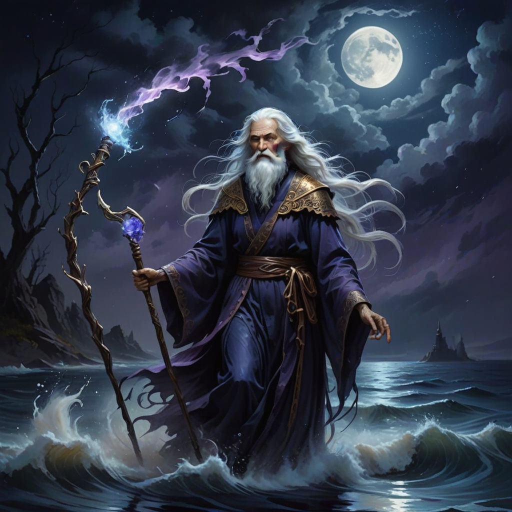 Mystical Transformation: Wizard and Death Confront... - AI Art