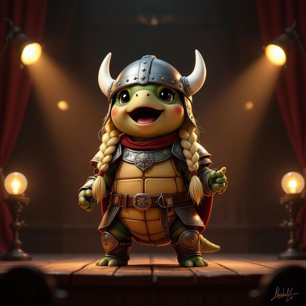 Ride of the Valkyrie! - Chibi Valkyrie Turtle Opera Singer