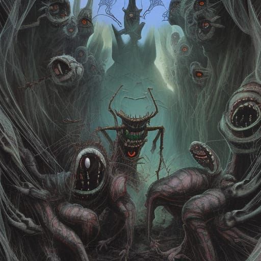 giants, interdimensional insectoids, evil, demonic, astral entity ...