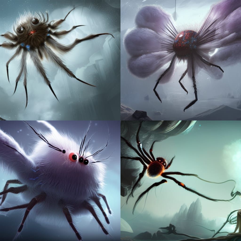 When spiders fly - AI Generated Artwork - NightCafe Creator