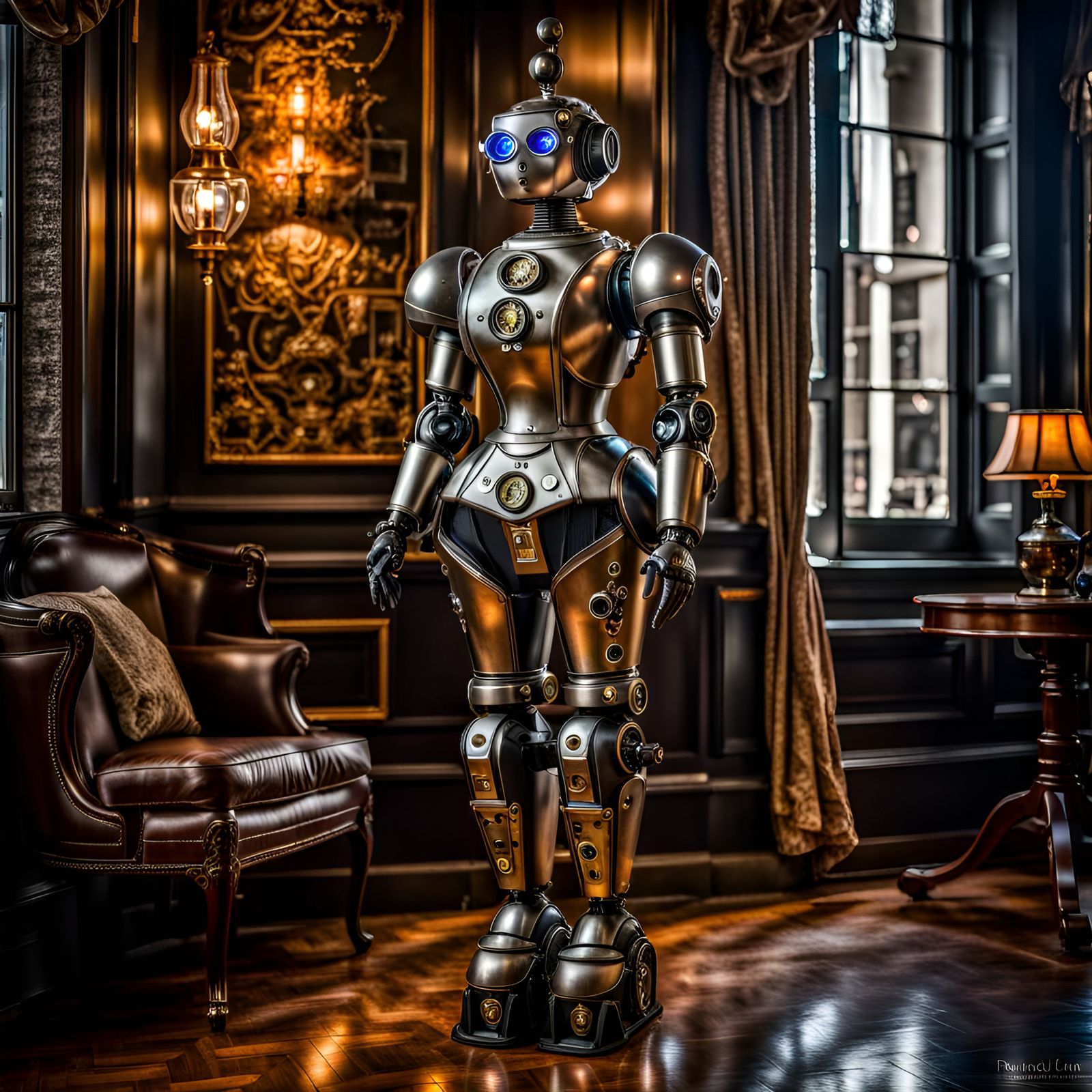 Robot Butler - AI Generated Artwork - NightCafe Creator