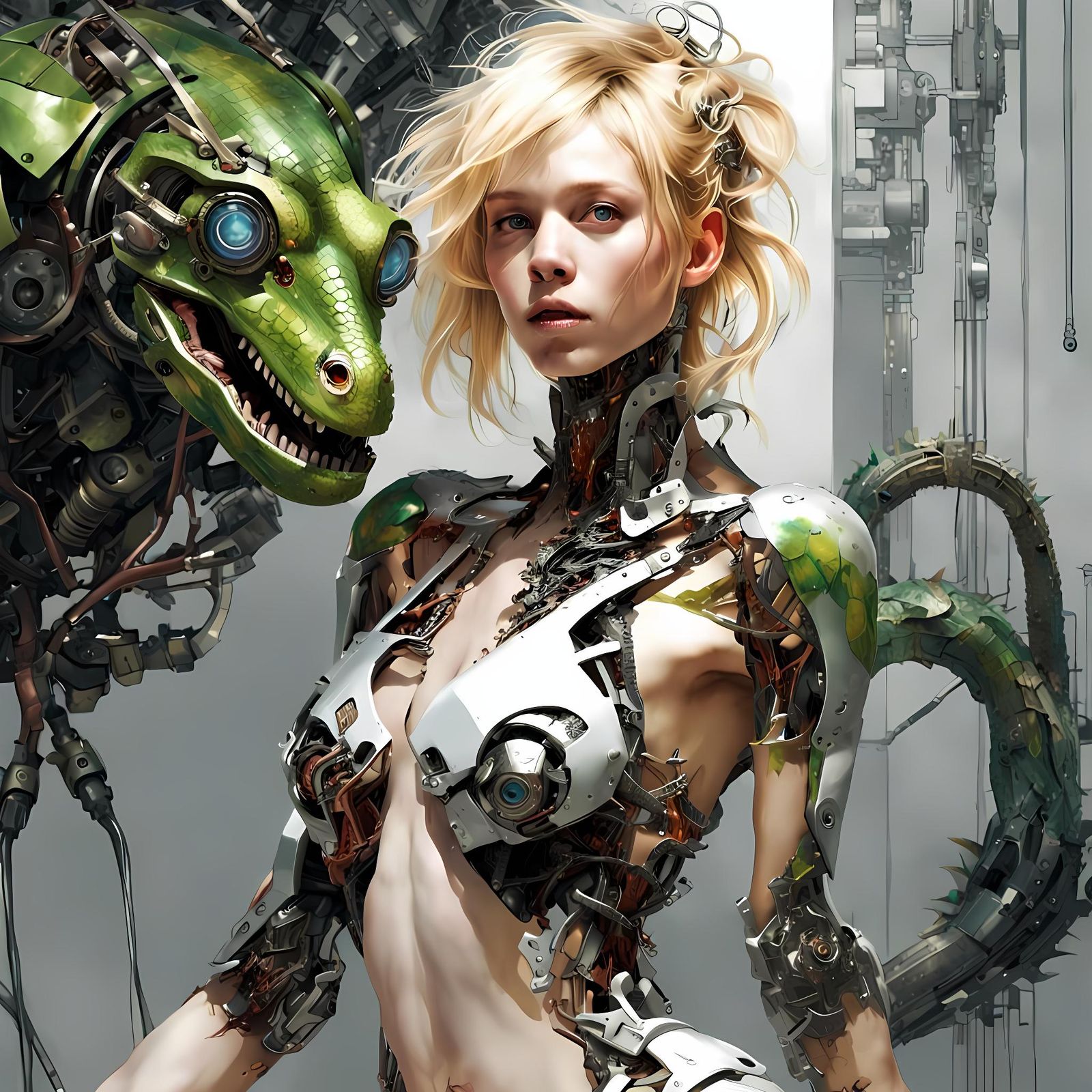 Cyborg x and co - AI Generated Artwork - NightCafe Creator