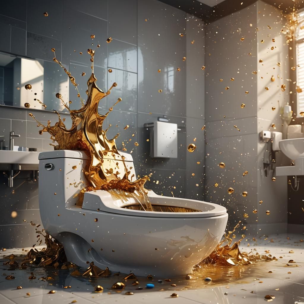 A disgusting exploding toilet - Vibrant Exploding Toilet in ...