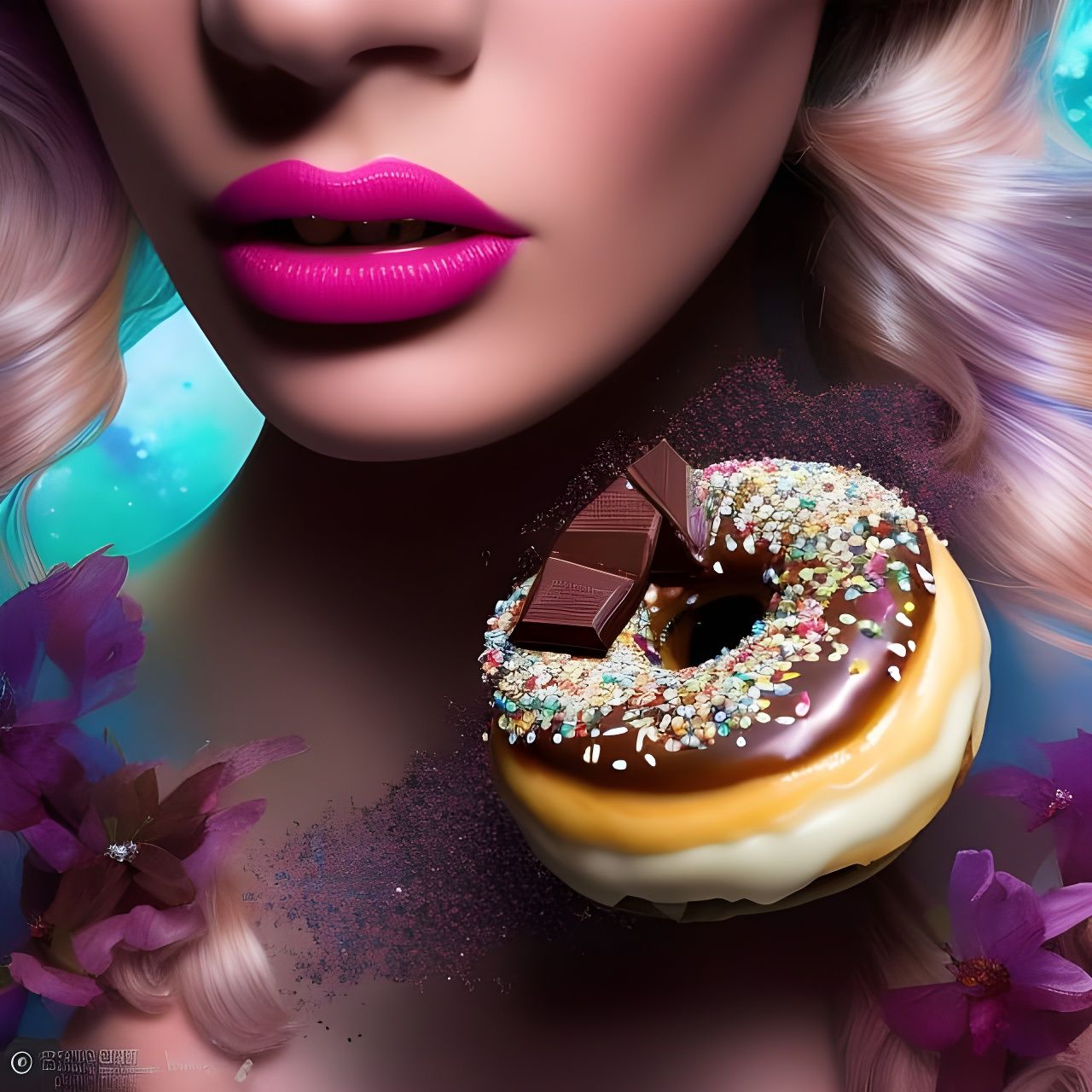 Eat a donut - AI Generated Artwork - NightCafe Creator