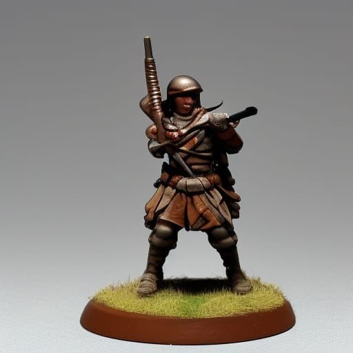 Human Rifleman Miniature (Warhammer Inspired Concept) - AI Generated ...