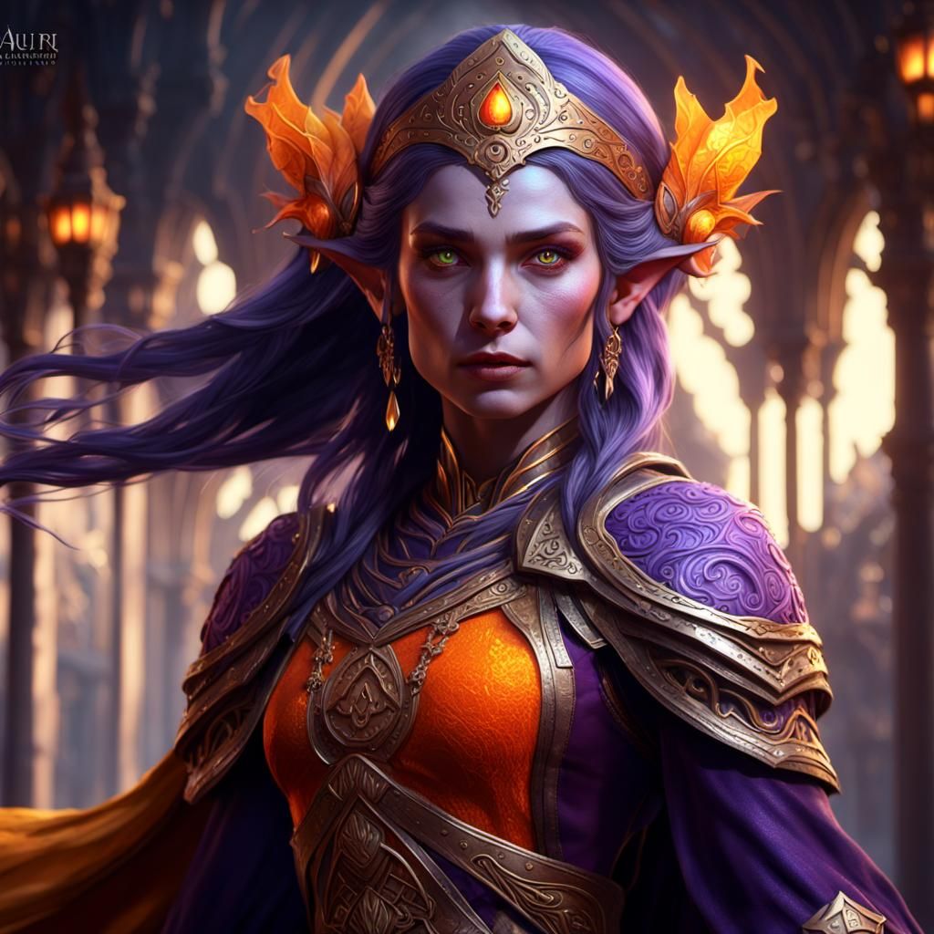 An epic female elf orange - AI Generated Artwork - NightCafe Creator