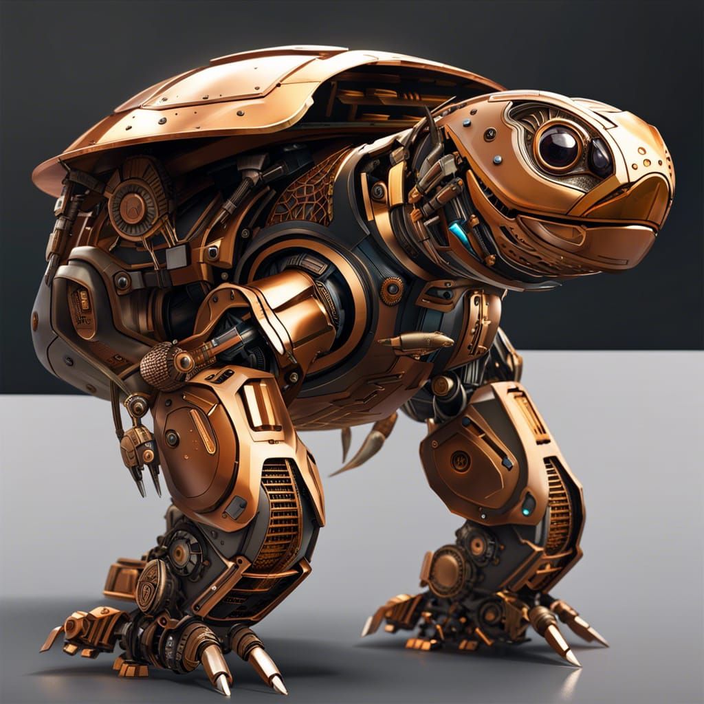 Robotic turtle - AI Generated Artwork - NightCafe Creator