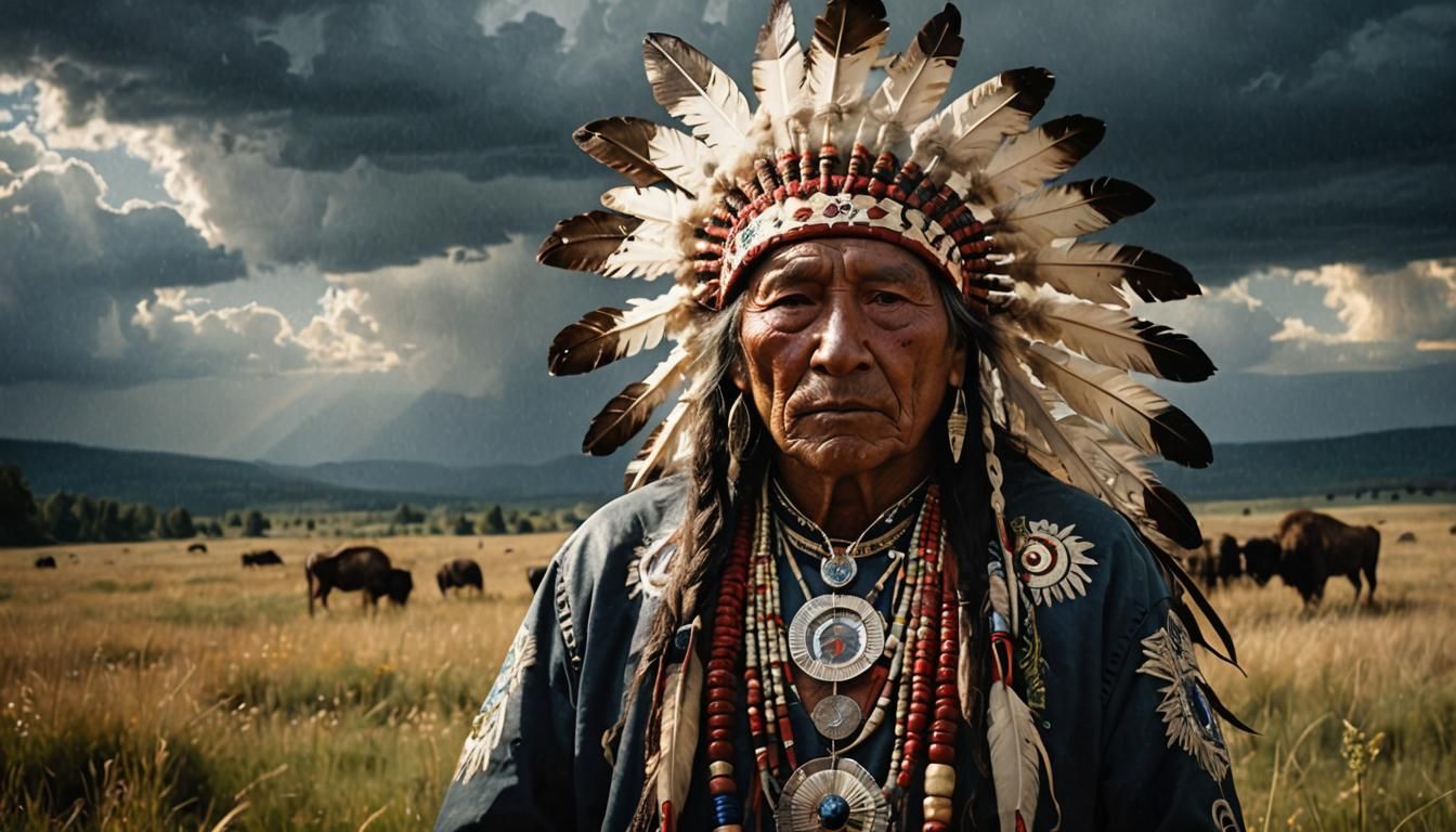 Chief Lakota Sioux - AI Generated Artwork - NightCafe Creator