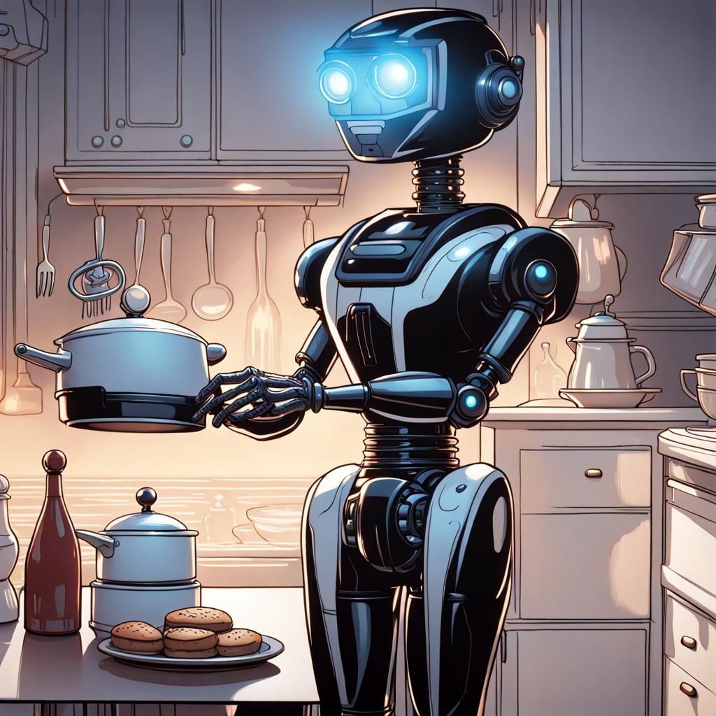 Robot Butler - AI Generated Artwork - NightCafe Creator