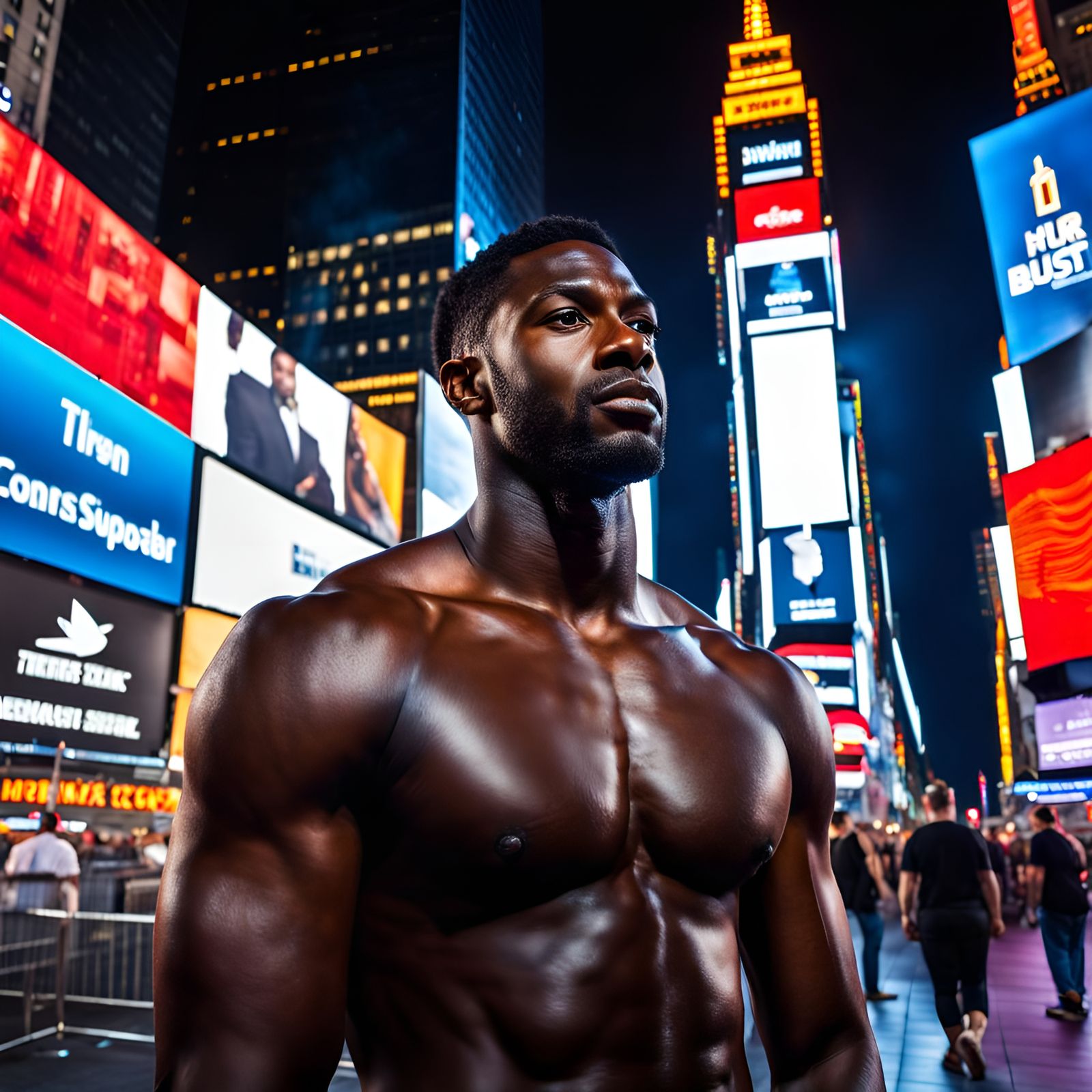 A Night out in Times Square - AI Generated Artwork - NightCafe Creator