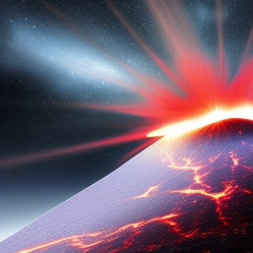 Ice volcano - AI Generated Artwork - NightCafe Creator