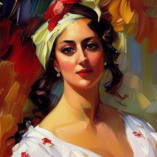Italian Woman Painting - AI Generated Artwork - NightCafe Creator
