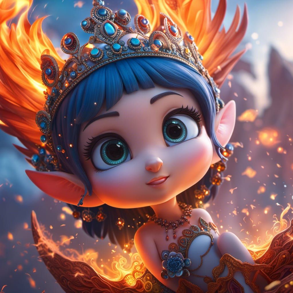 Fire Queen 👑 - AI Generated Artwork - NightCafe Creator