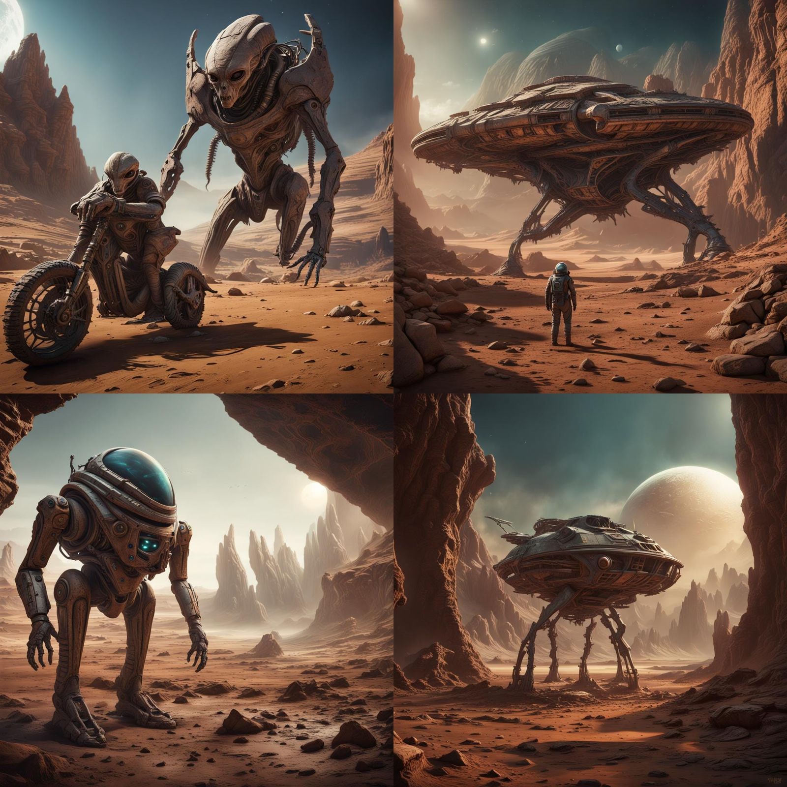 On a far-off planet, an ancient fossilized alien pilot was discovered ...