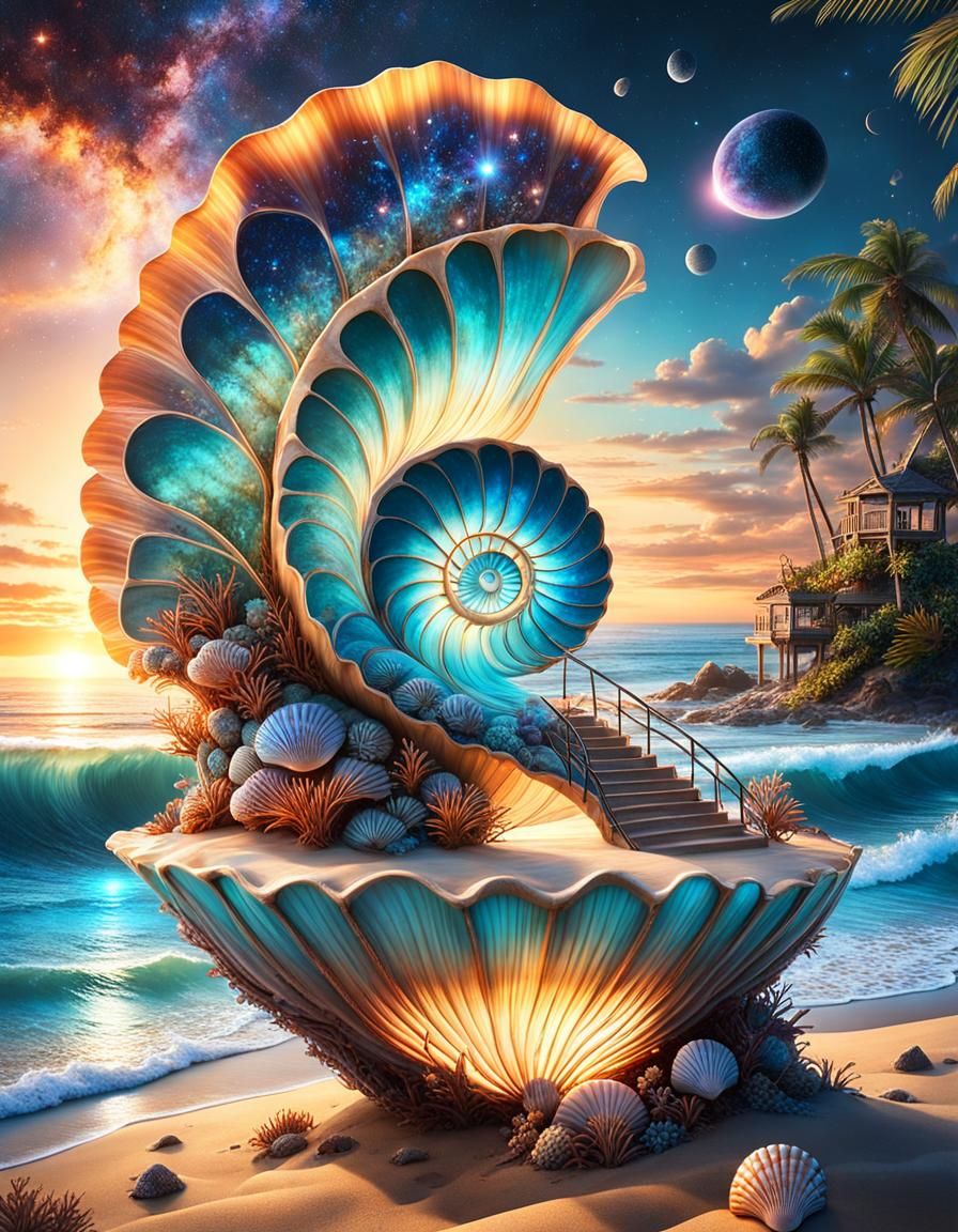 Otherworldly fantasy shell - AI Generated Artwork - NightCafe Creator