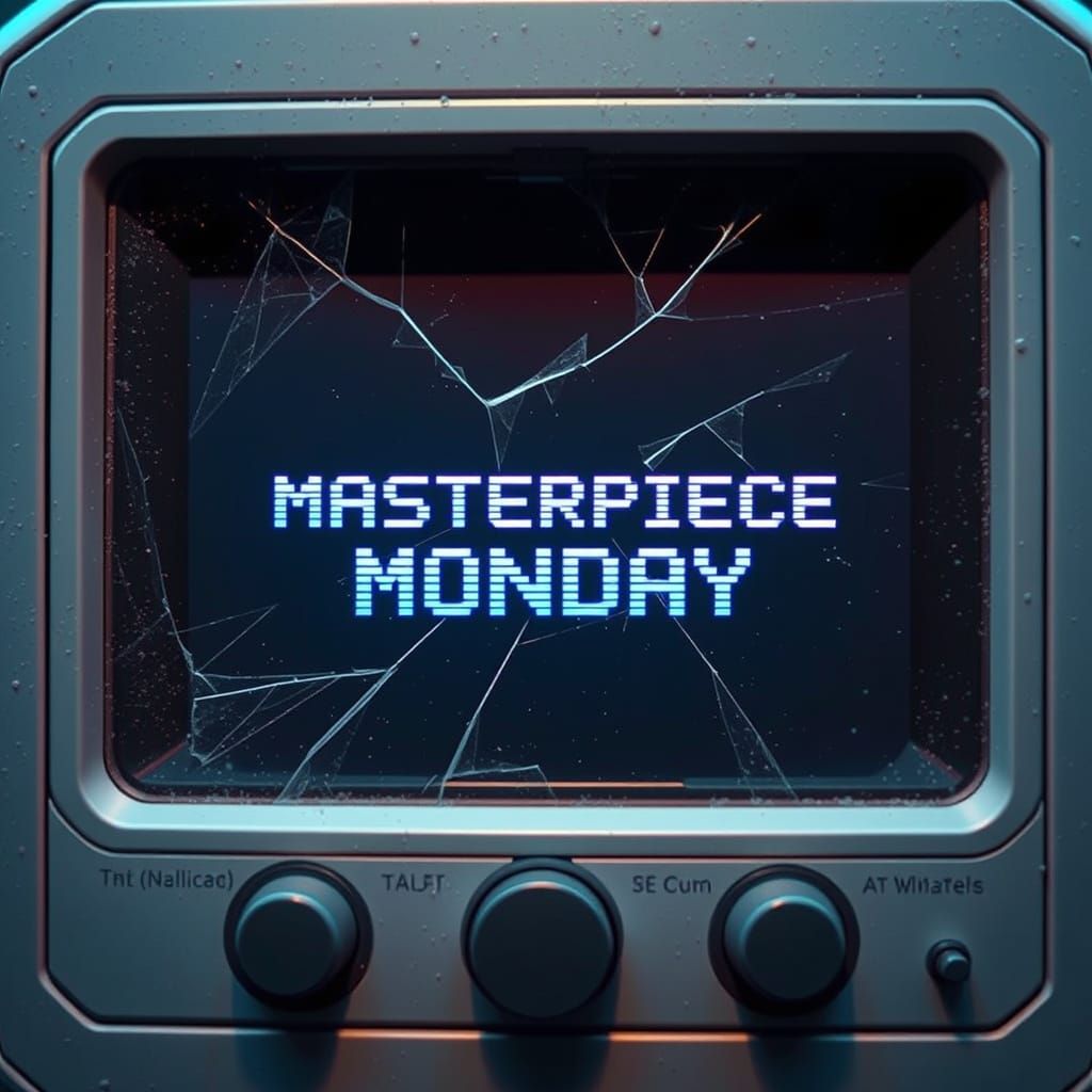 Cyberpunk Control Panel in Distress with Glitch Ar... - AI Art