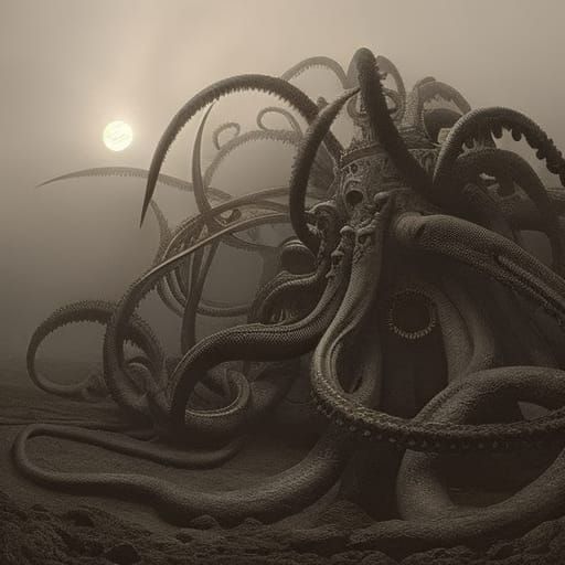 alien; dreamcatcher, tentacles; eldritch horror, lovecraftian; 8k ...