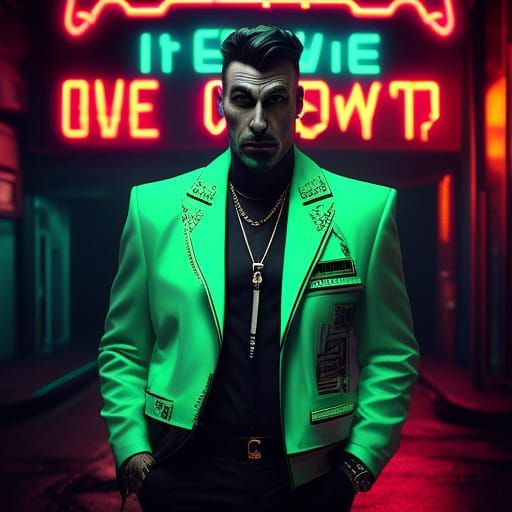 Neon Alien Muskrat Boasts in Gaudy Glory - AI Art