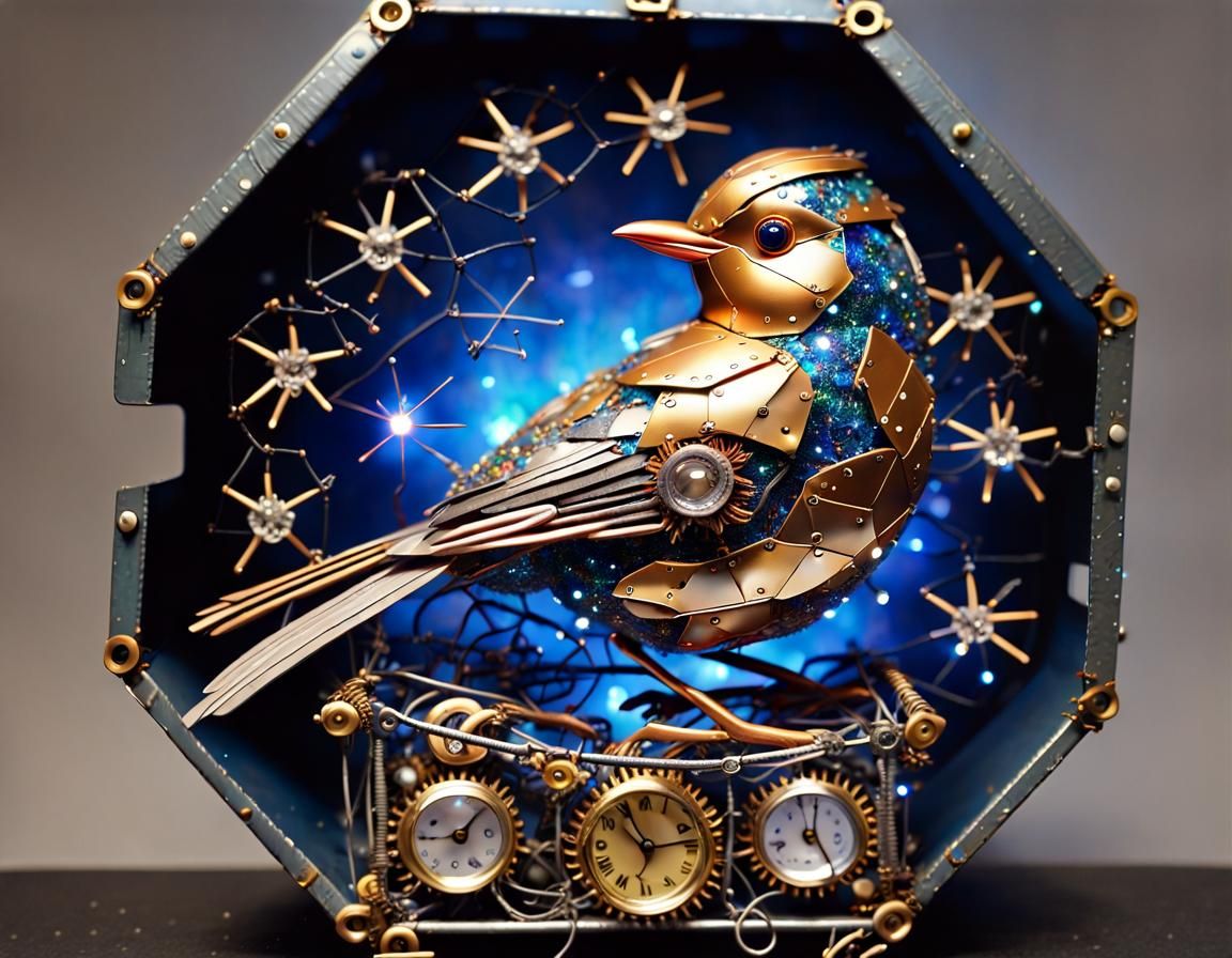 Mechanical robin - AI Generated Artwork - NightCafe Creator
