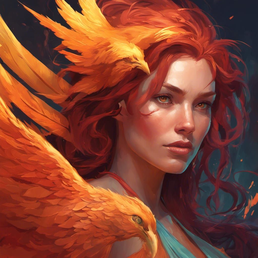 Phoenix lady - AI Generated Artwork - NightCafe Creator