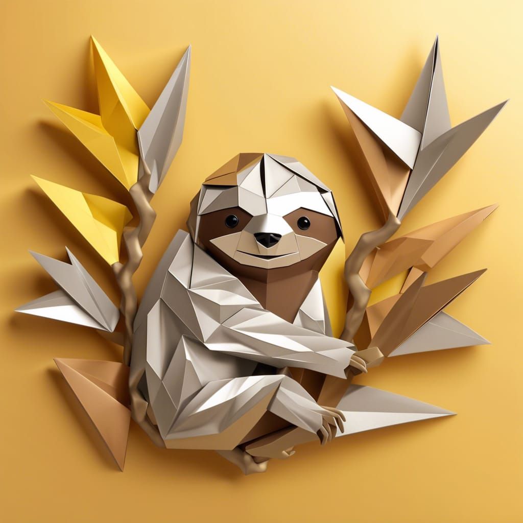 Paper Sloth - AI Generated Artwork - NightCafe Creator