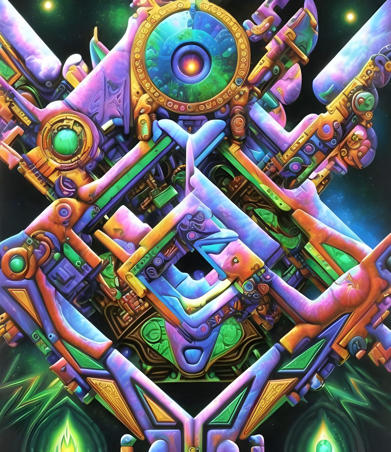 Ornate geometric Mesoamerican 21may23 - AI Generated Artwork ...