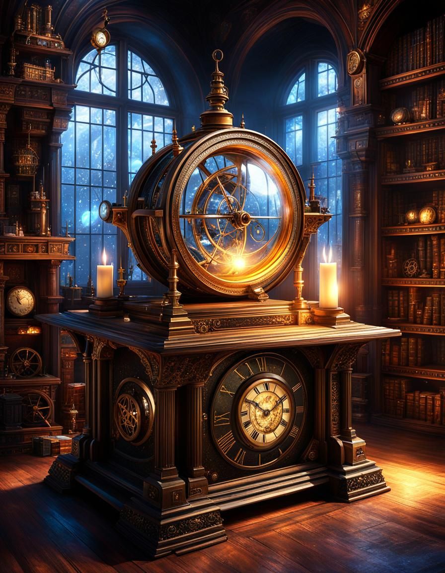 Steampunk time machine - AI Generated Artwork - NightCafe Creator