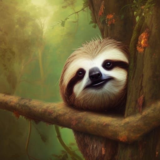 sloth - AI Generated Artwork - NightCafe Creator