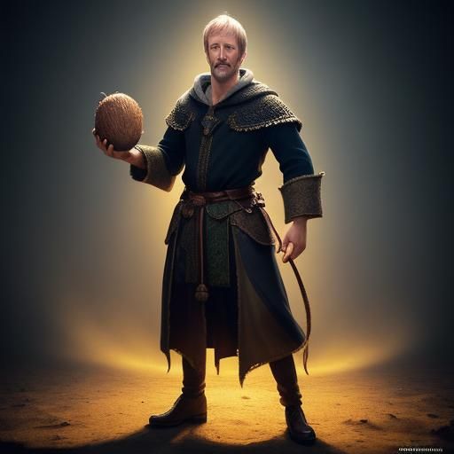 Graham Chapman dressed as King Arthur, holding his "horse". - AI ...