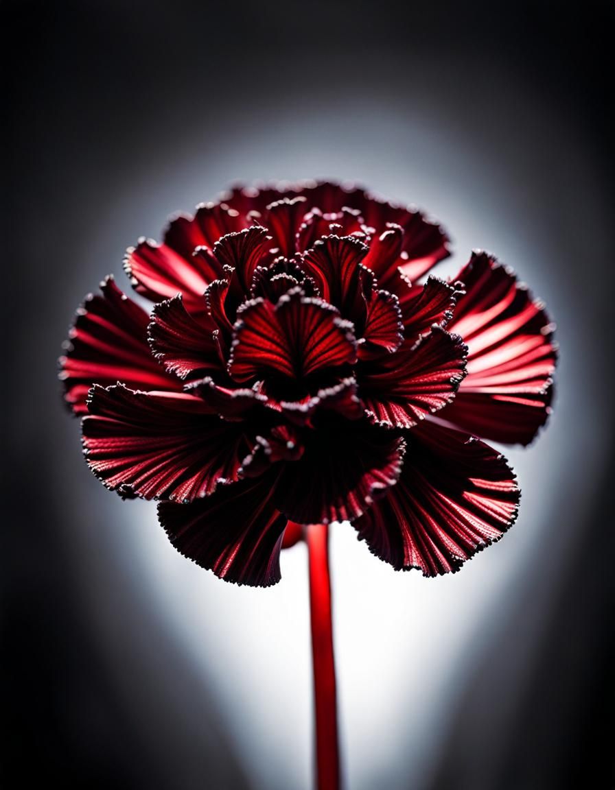Red Hot Metal Carnation v3 - AI Generated Artwork - NightCafe Creator