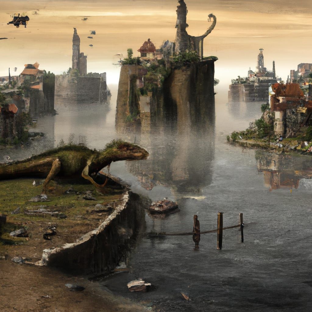 Lizardmen City - AI Generated Artwork - NightCafe Creator