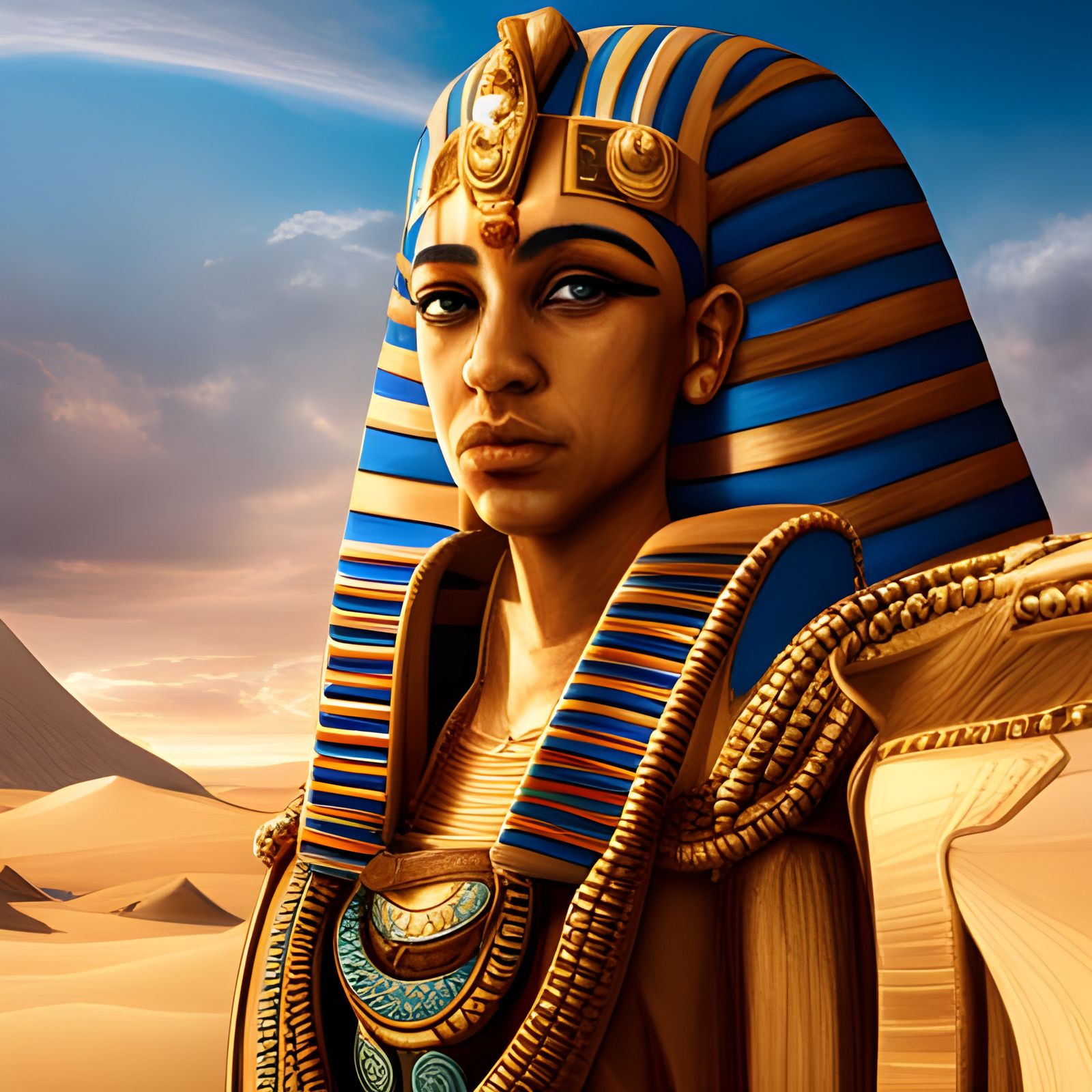 King Tut takes a selfie - AI Generated Artwork - NightCafe Creator