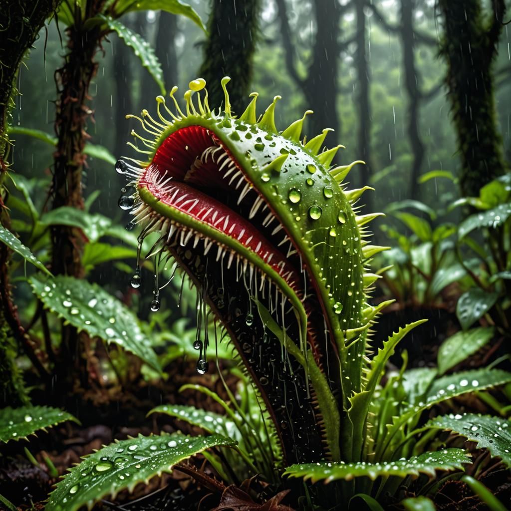 Venus flytrap - AI Generated Artwork - NightCafe Creator